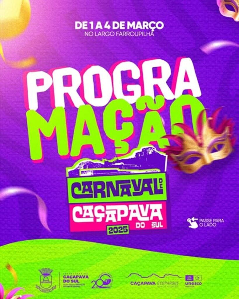 Vem aí o Carnaval 2025 de 1º a 4 de março!!